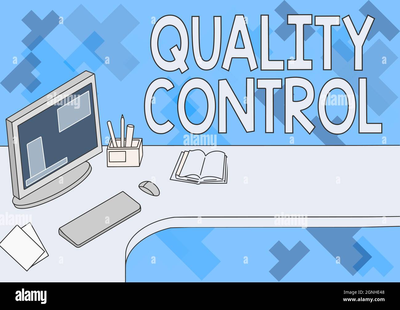 Conceptual display Quality Control. Concept meaning insure that product ...