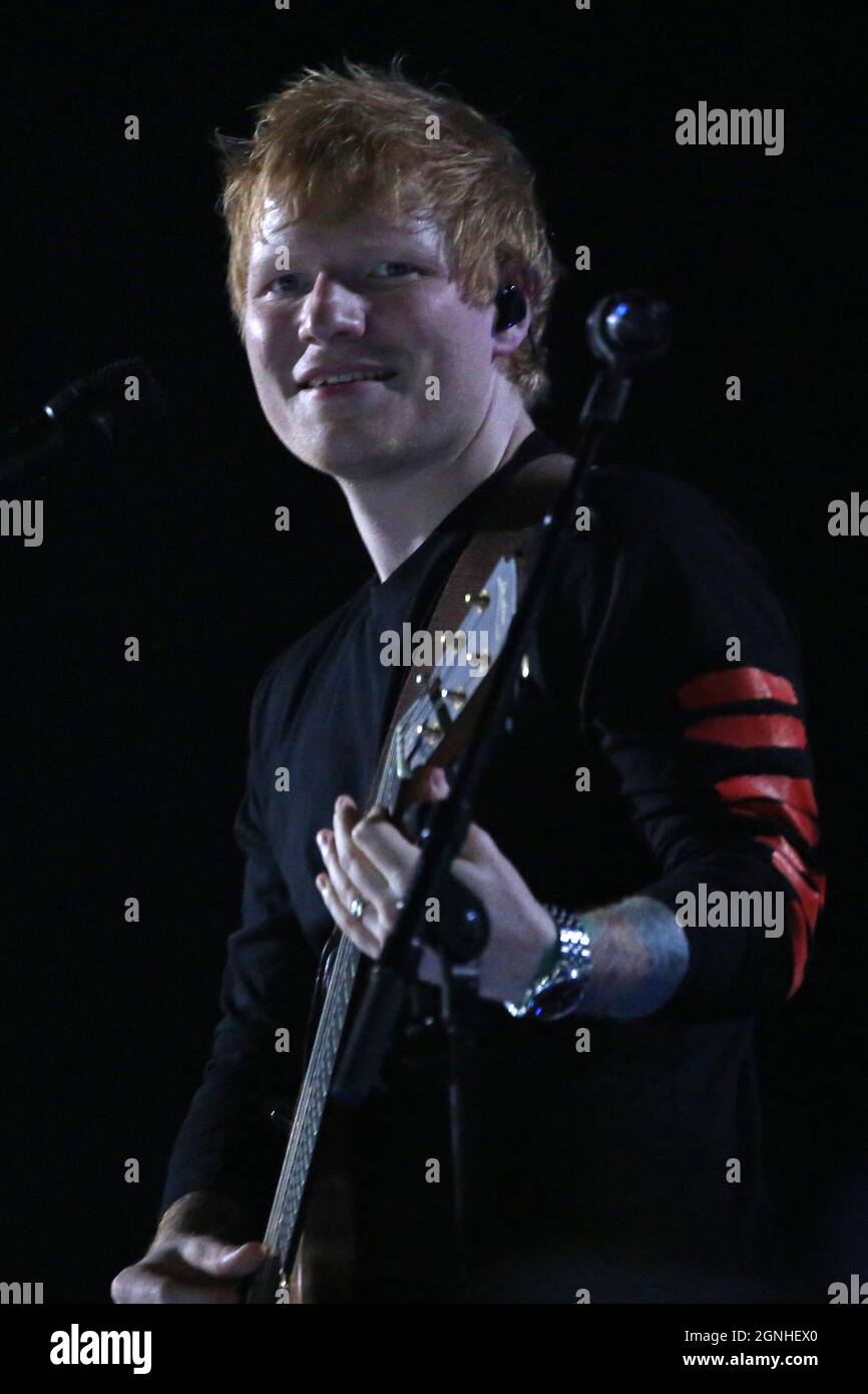 Paris, France. 25th Sep, 2021. Ed Sheeran performs during the Global ...