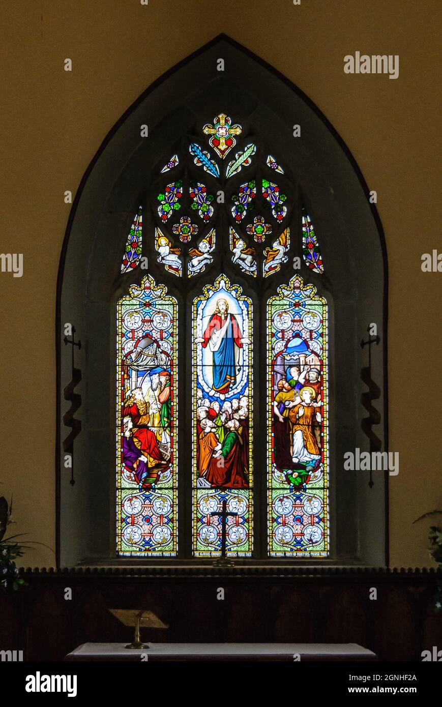Stained glass window of St Luke's Anglican Church - Richmond, Tasmania ...