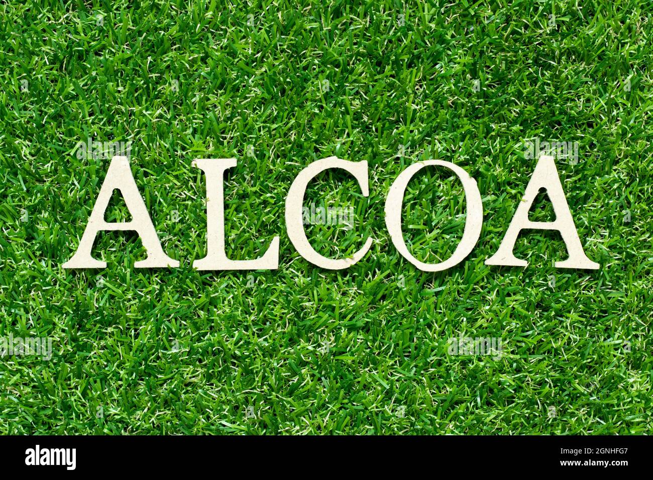 Wood letter in word ALCOA (Abbreviation of Attributable, Legible ...