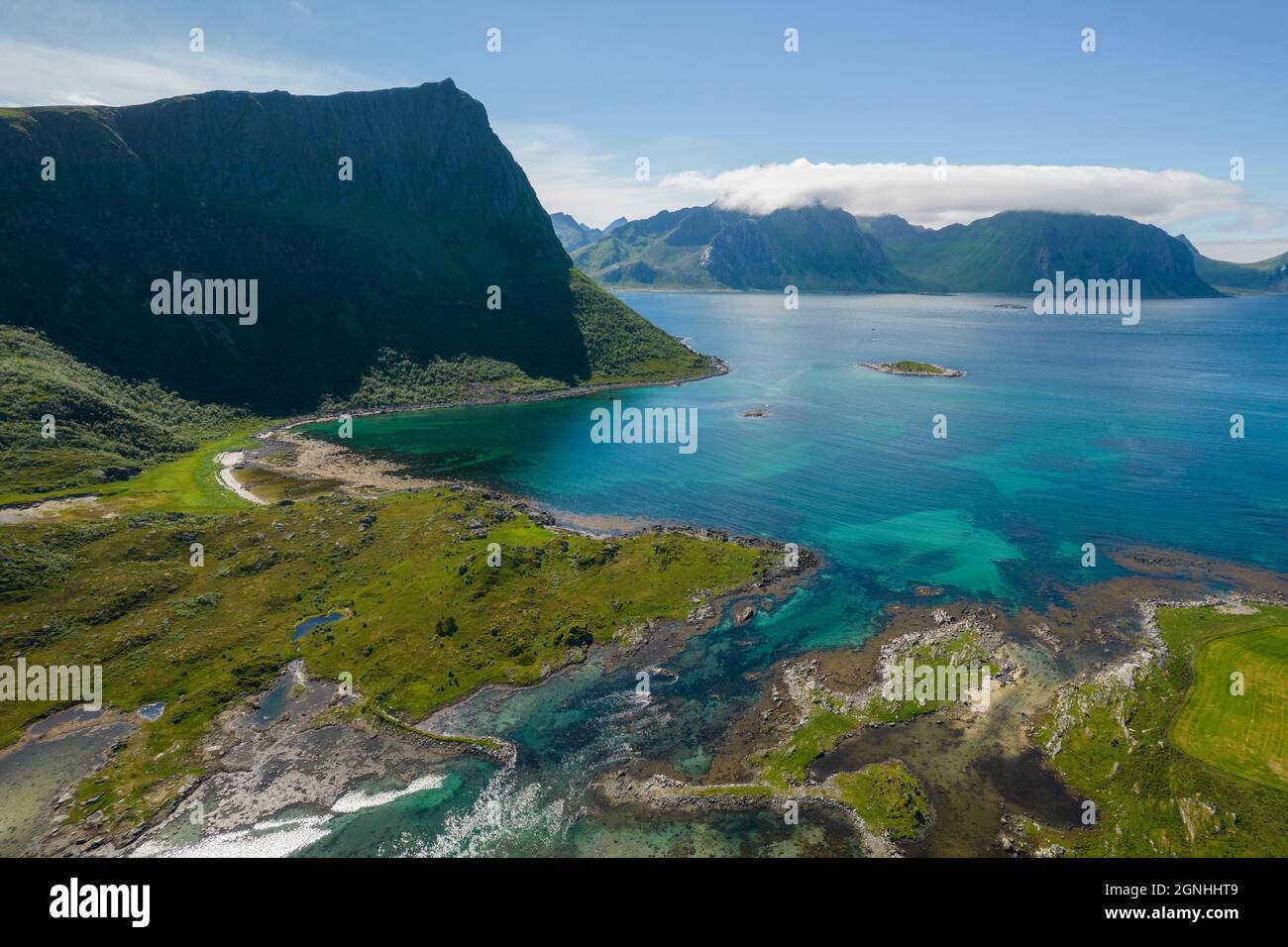 Lofoten Islands Scenic Archipelago in the Norway During Sunny Summer ...