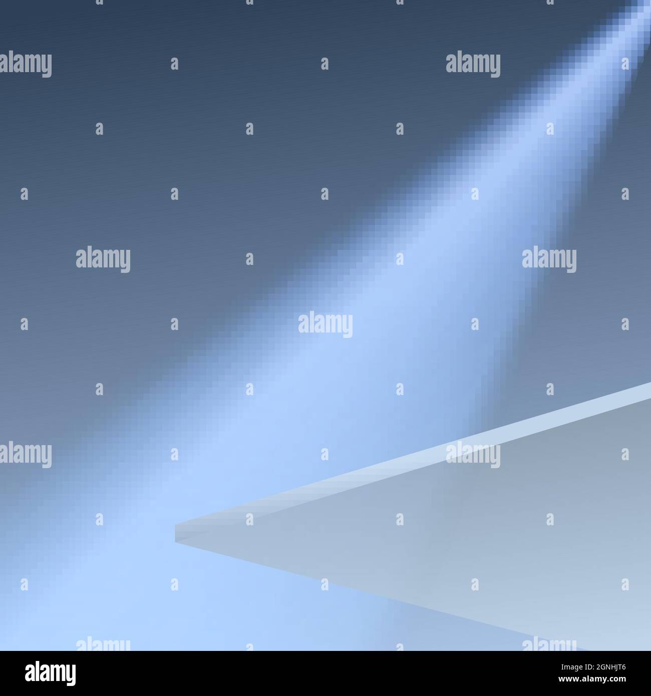 Down top view to podium. Ray of light on backdrop. Studio for product ...