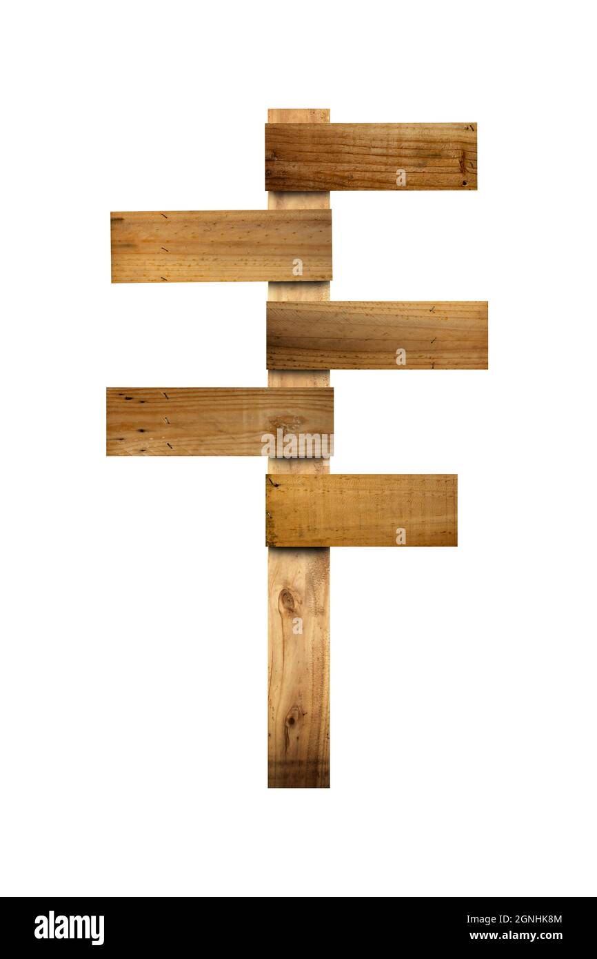 Sign wood isolated on white background,Empty old wooden sign for design ...