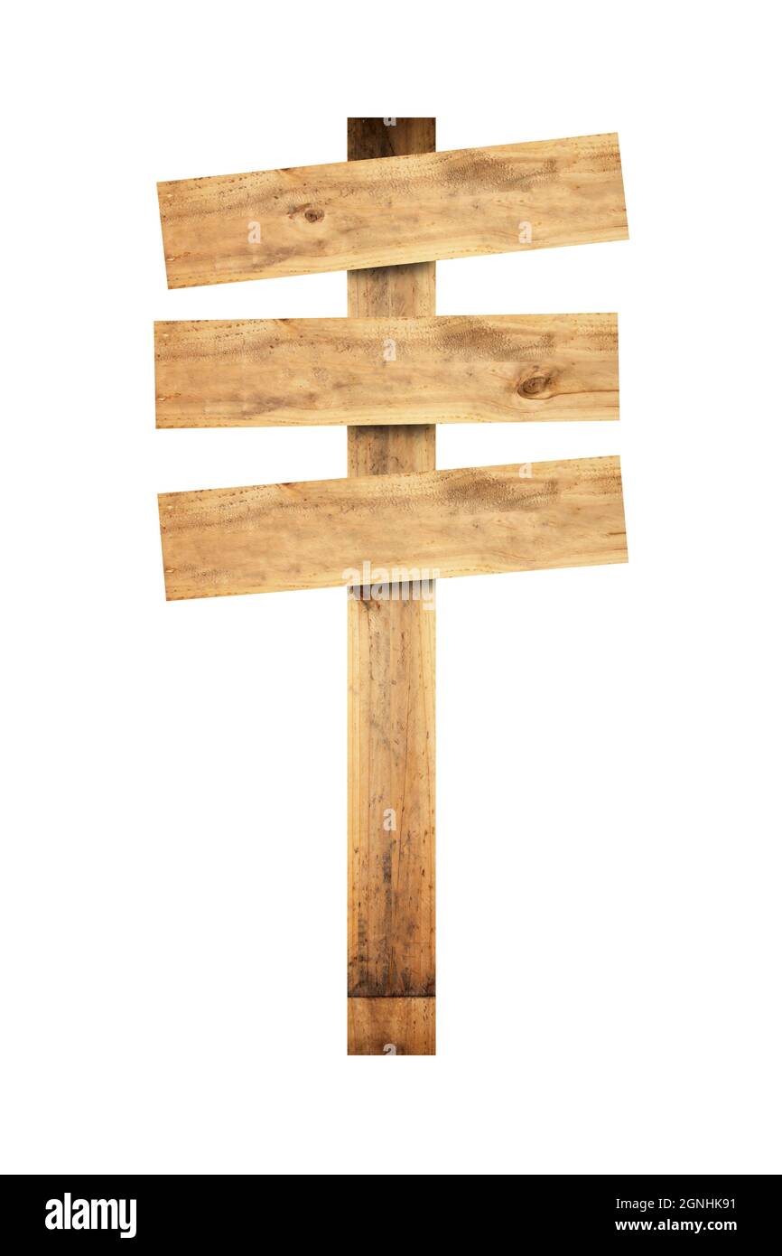 Sign wood isolated on white background,Empty old wooden sign for design ...