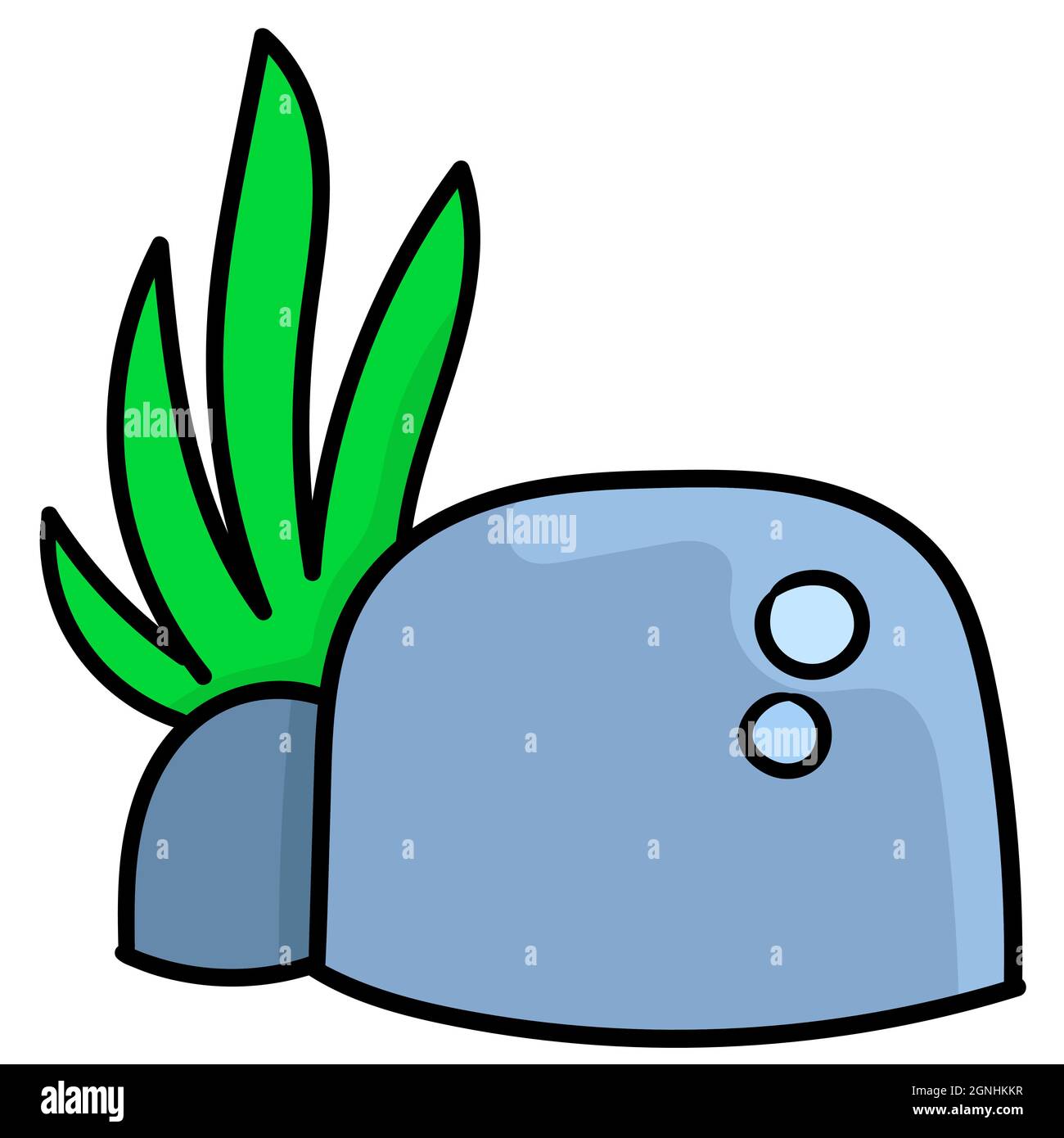 natural stone and plant icon Stock Vector Image & Art - Alamy