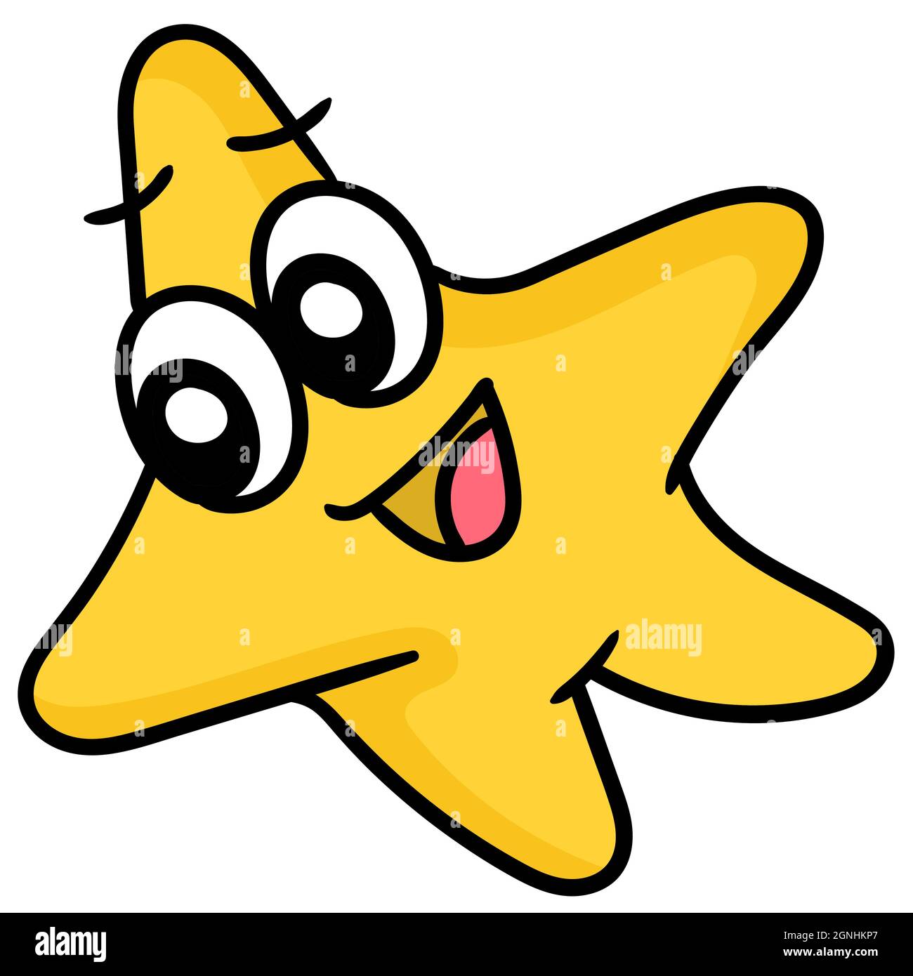 star in the sky flying with funny and cute faces Stock Vector Image ...