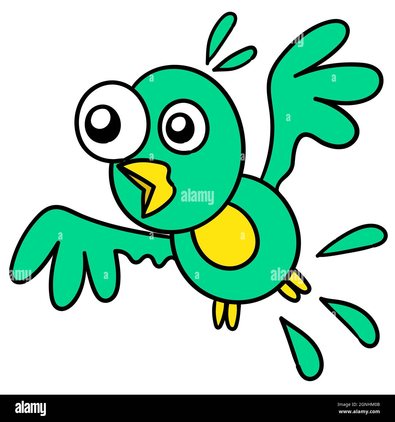 a dizzy parrot is flying wildly Stock Vector Image & Art - Alamy