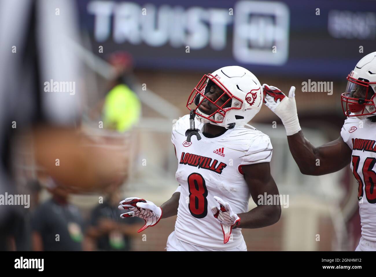 September 25, 2021: Louisville Cardinals wide receiver Tyler Harrell (8 ...