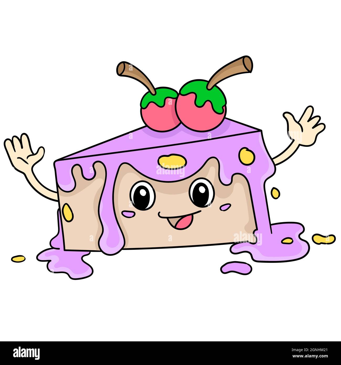 birthday cake with laughing face Stock Vector Image & Art - Alamy