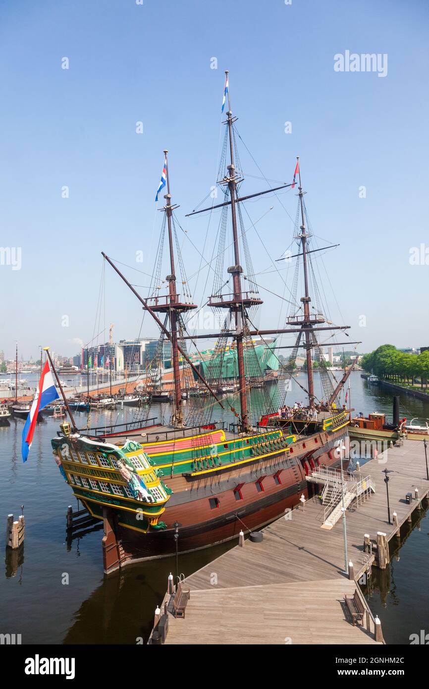 classic tall ship with rope rigging and sails Stock Photo - Alamy
