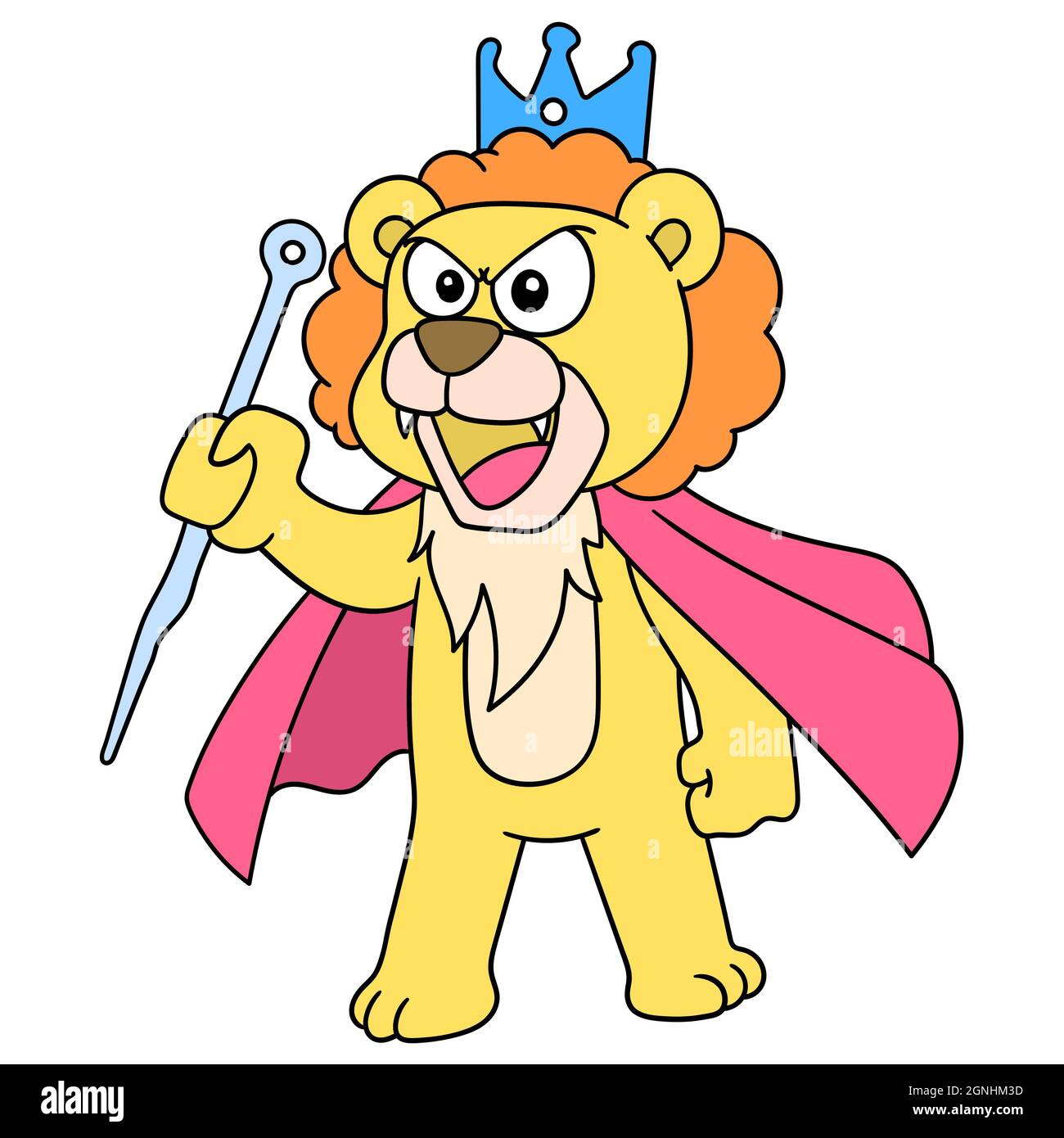 Cartoon king character wearing crown Stock Vector Images - Alamy