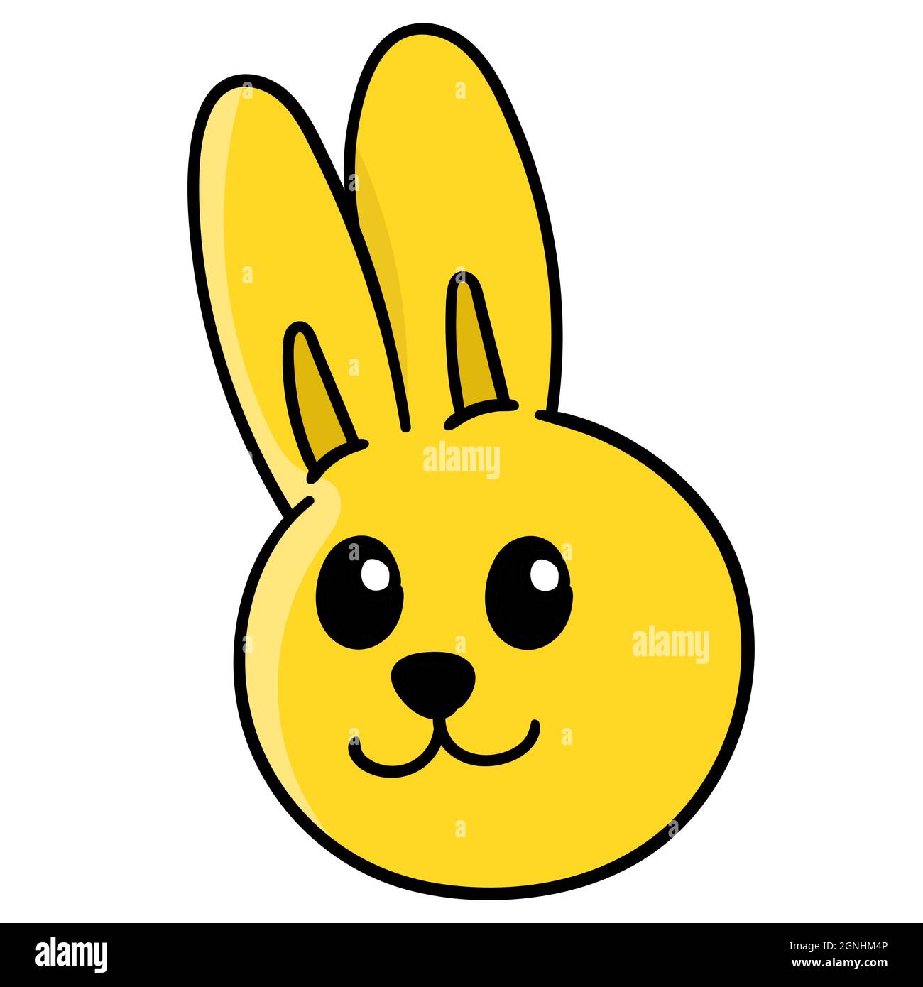 cute bunny head emoticon Stock Vector Image & Art - Alamy