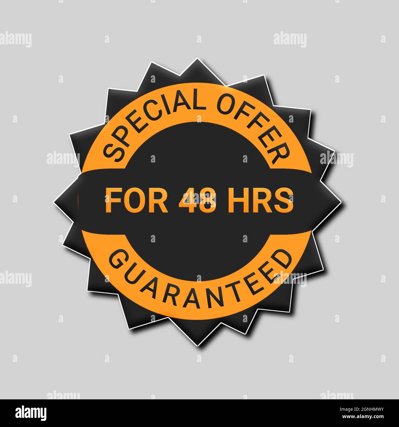 Special offer for 48 hours satisfaction guaranteed badge white ...