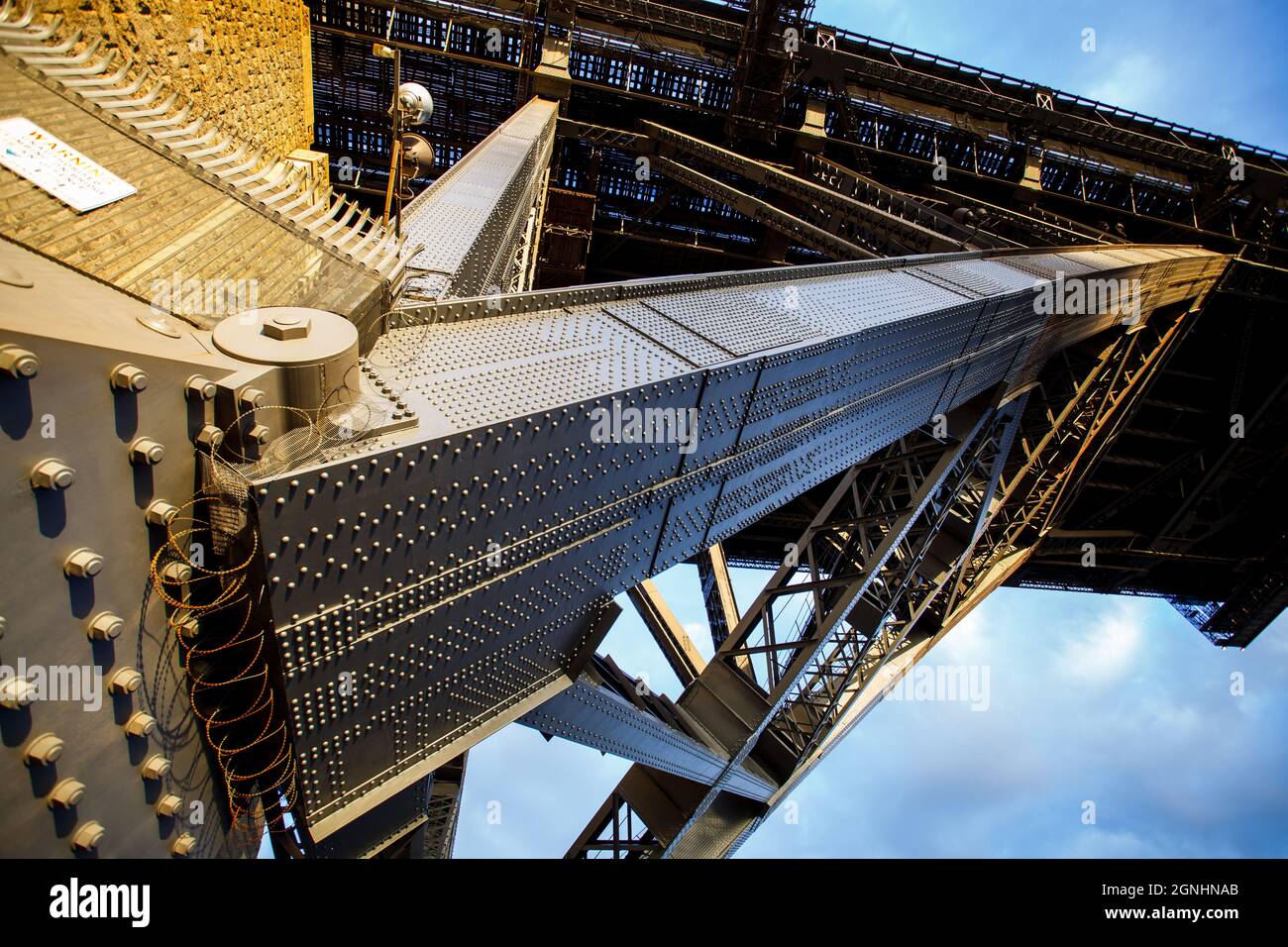 The famous arch of Sydney Harbour Bridge Australia looking at the ...