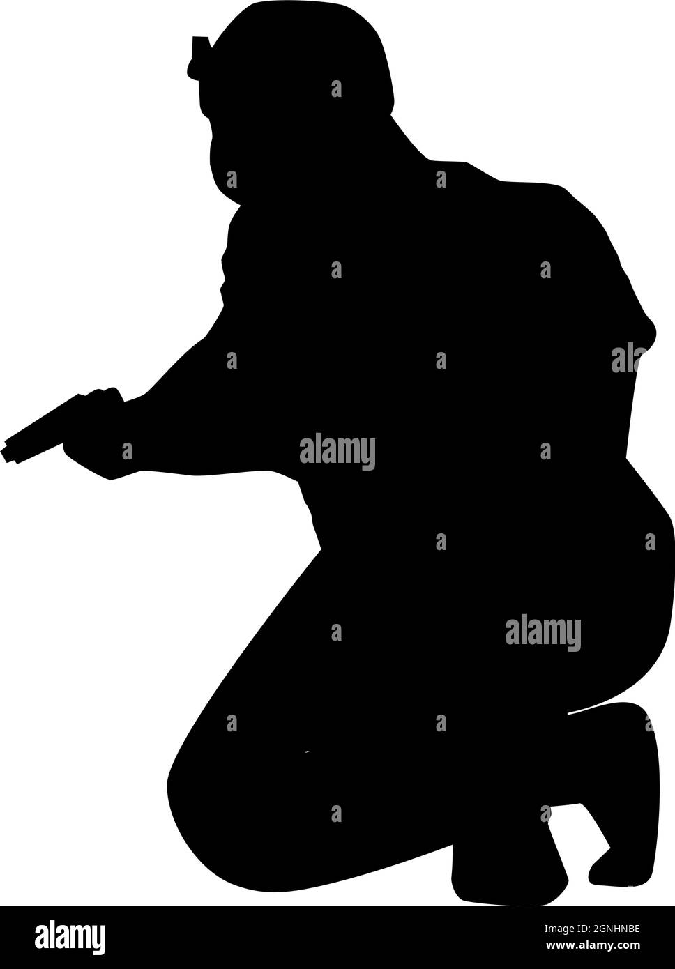 Crouched figure Stock Vector Images - Alamy