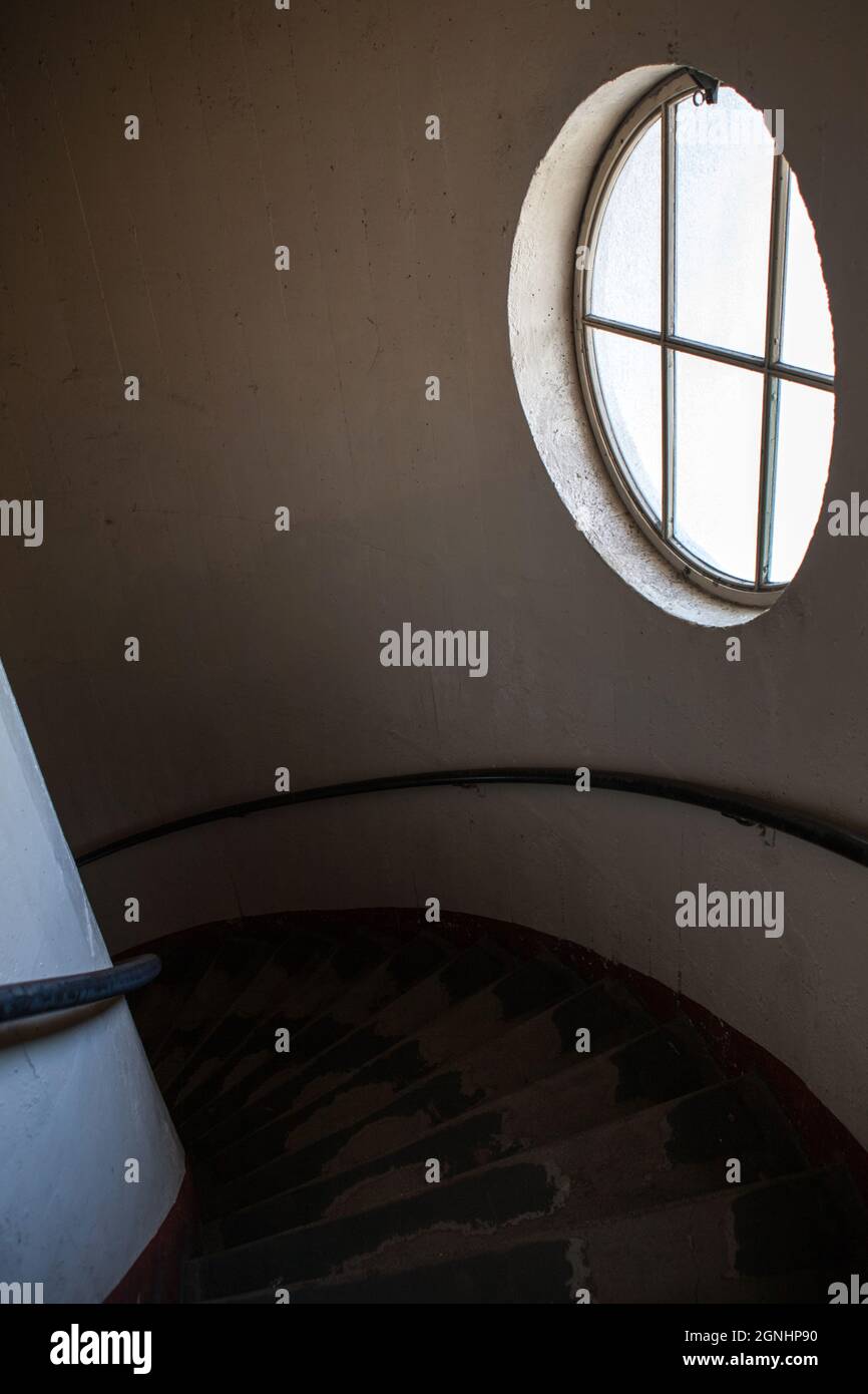 San Francisco, USA. June 2009. Inside of the Coit Tower in the ...