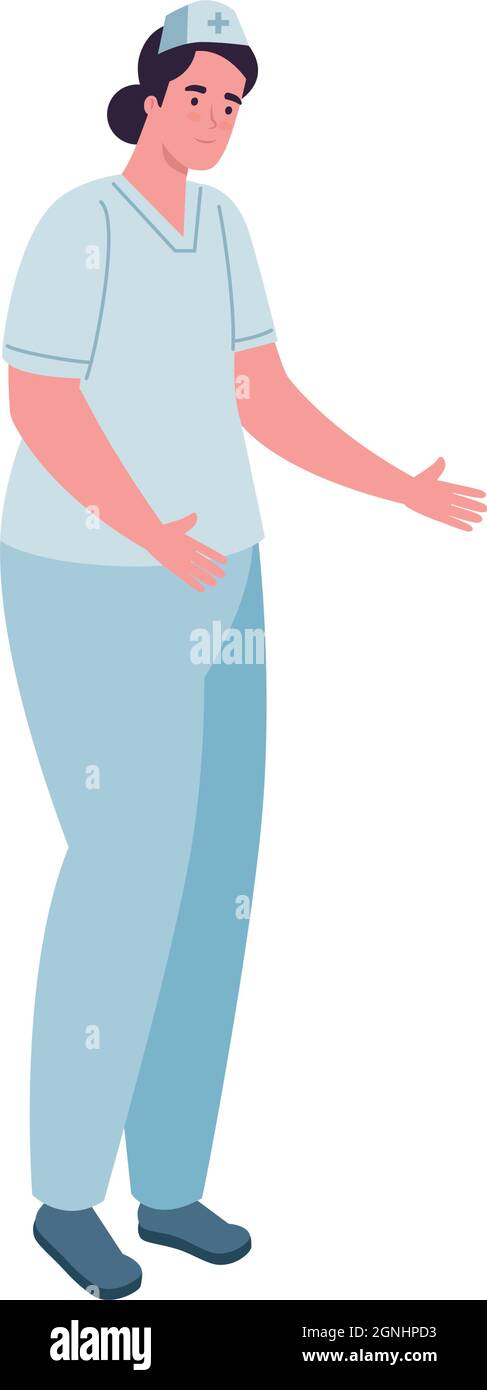 female nurse standing Stock Vector Image & Art - Alamy