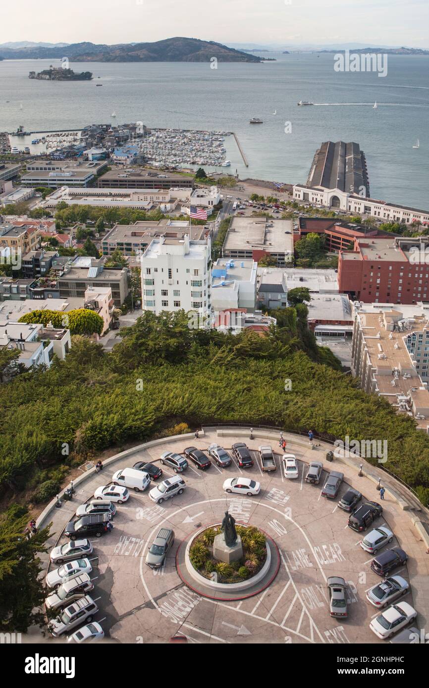 San Francisco, USA. June 2009. View from the Coit Tower in the ...