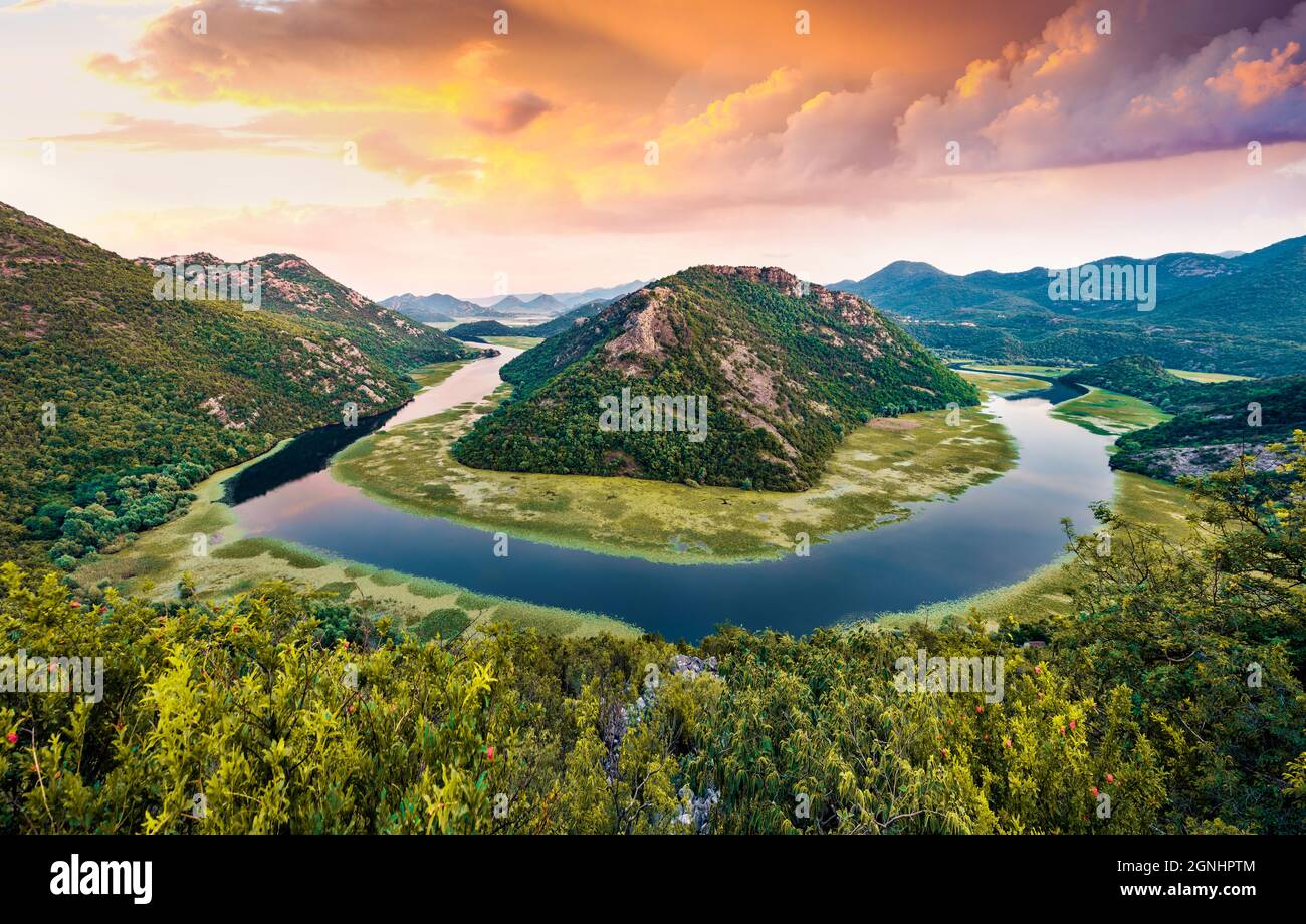 Skadar lake sunset view hi-res stock photography and images - Alamy