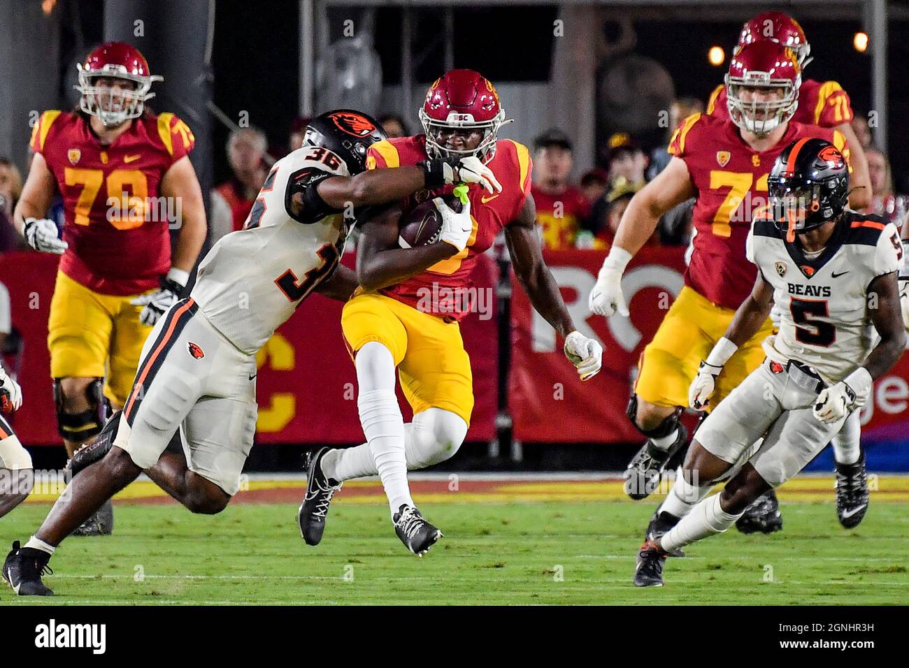 September 25, 2021 Los Angeles, CA.USC Trojans tight end Michael Trigg ...