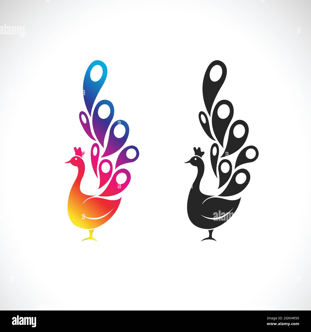 Peacock logo design illustration vector hi-res stock photography and ...