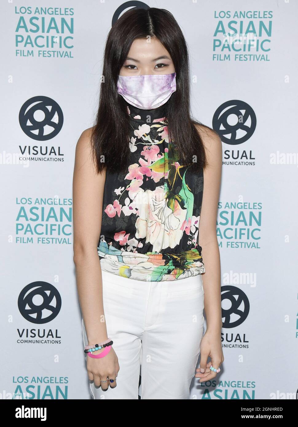 Miya Cech arrives at the 2021 Los Angeles Asian Pacific Film Festival ...