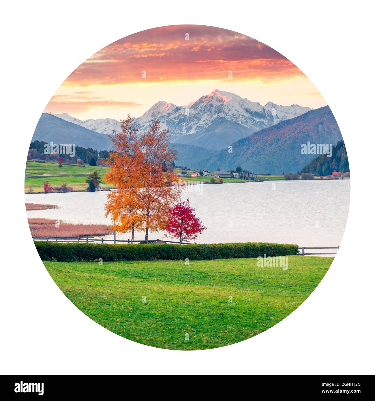 Fall lake grass Cut Out Stock Images & Pictures - Alamy