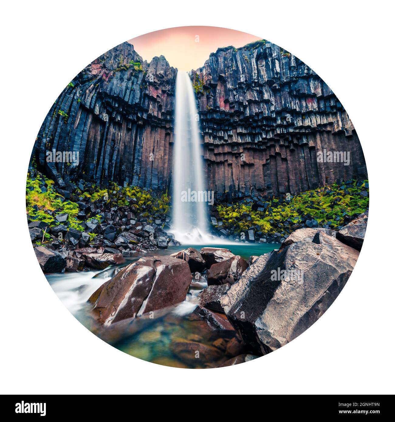 Scenic landscape view sunrise Cut Out Stock Images & Pictures - Alamy