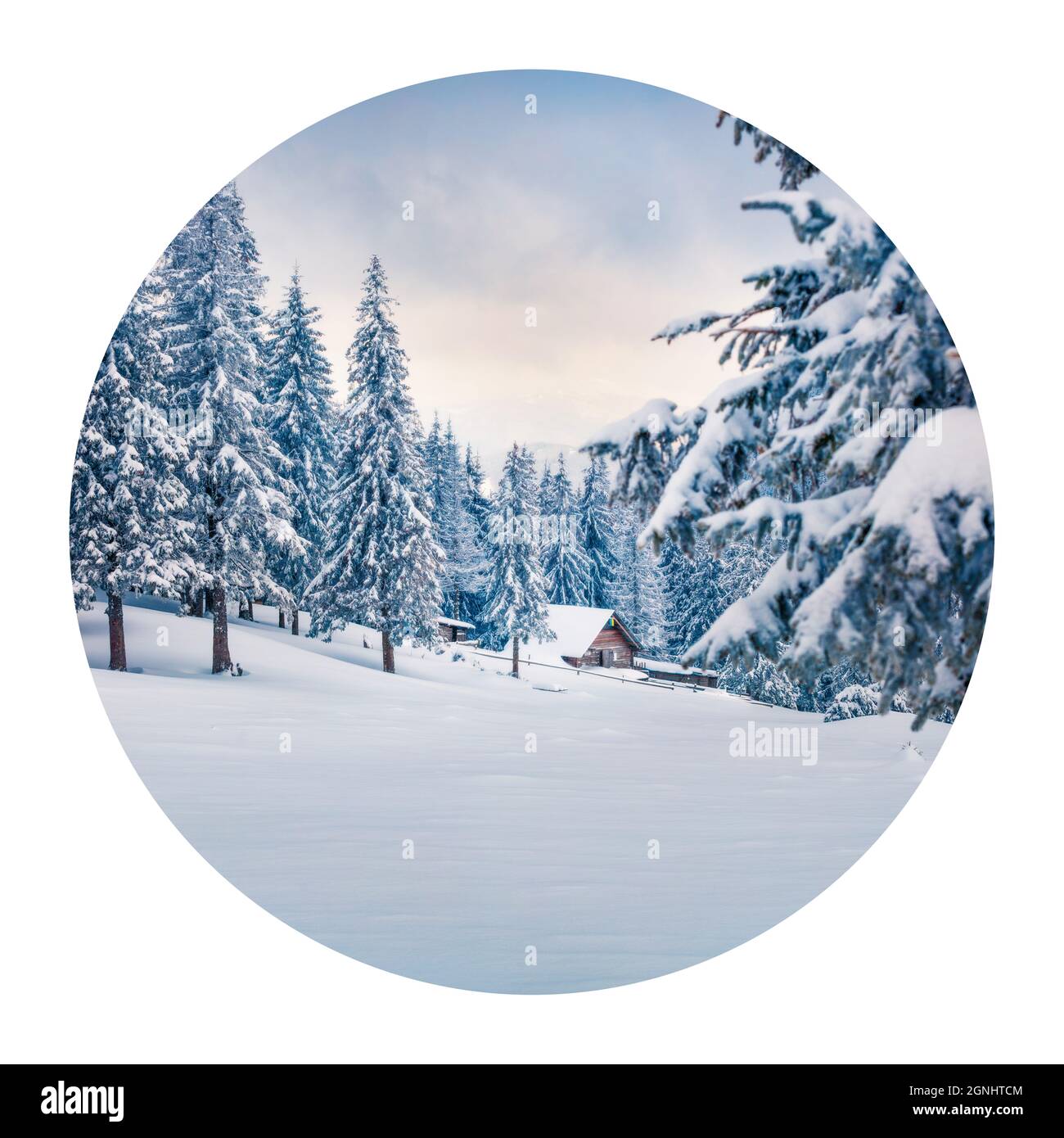 Fantastic view snow covered Cut Out Stock Images & Pictures - Alamy