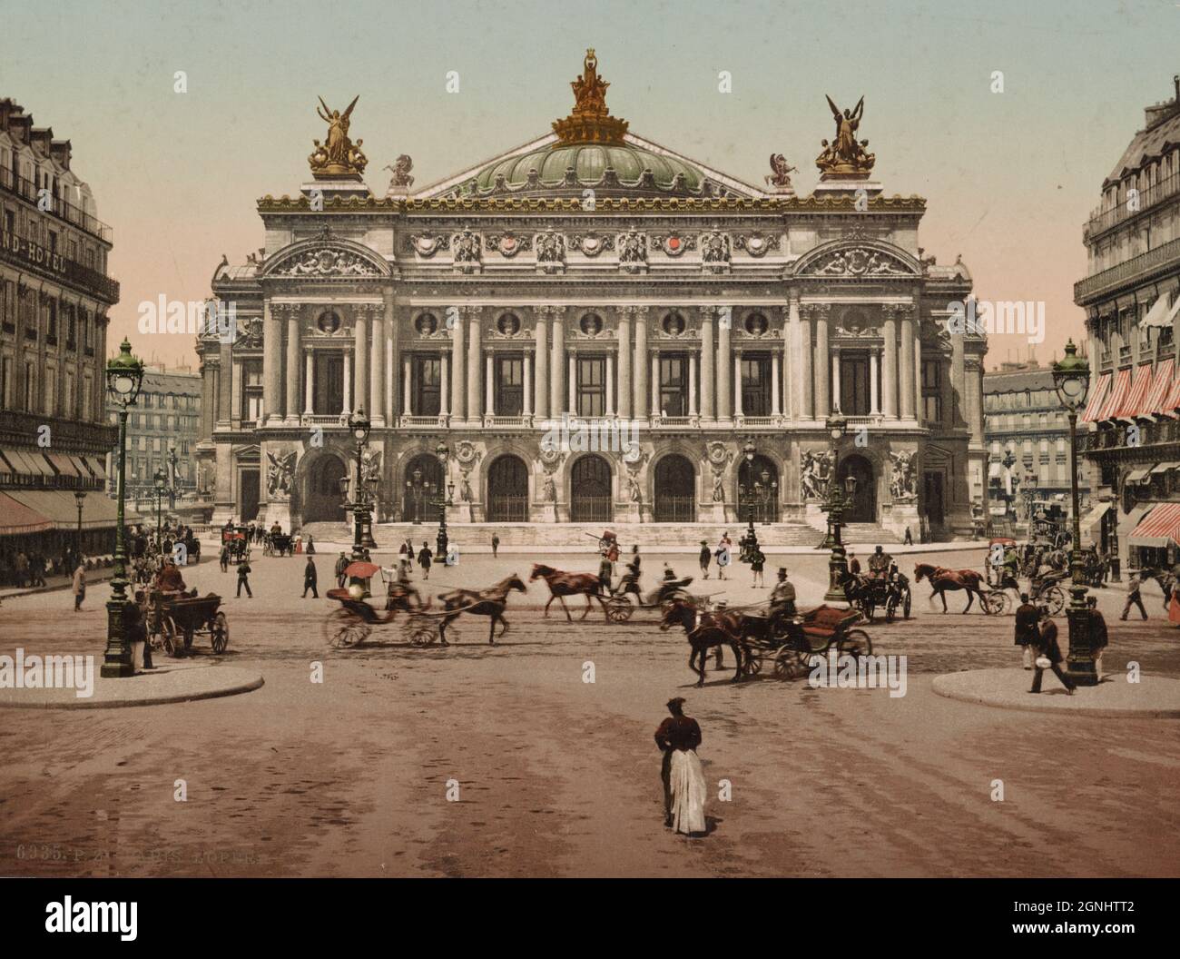 The opera house or Opera Garnier in Paris, France ca, 1890-1990 Stock ...