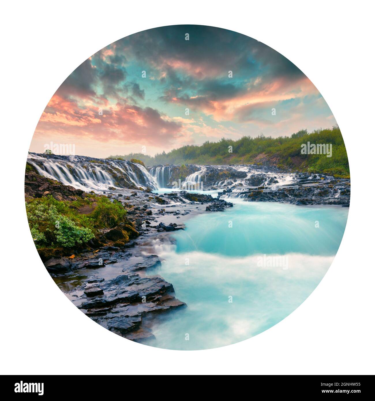 Waterfall unique view Cut Out Stock Images & Pictures - Alamy