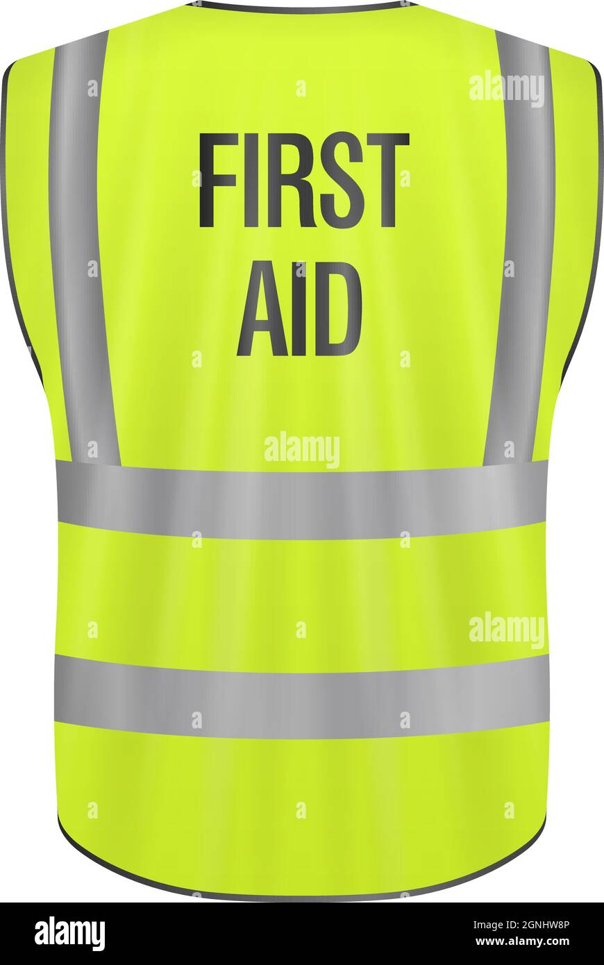 Safety vest first aid on a white background. Vector illustration Stock ...