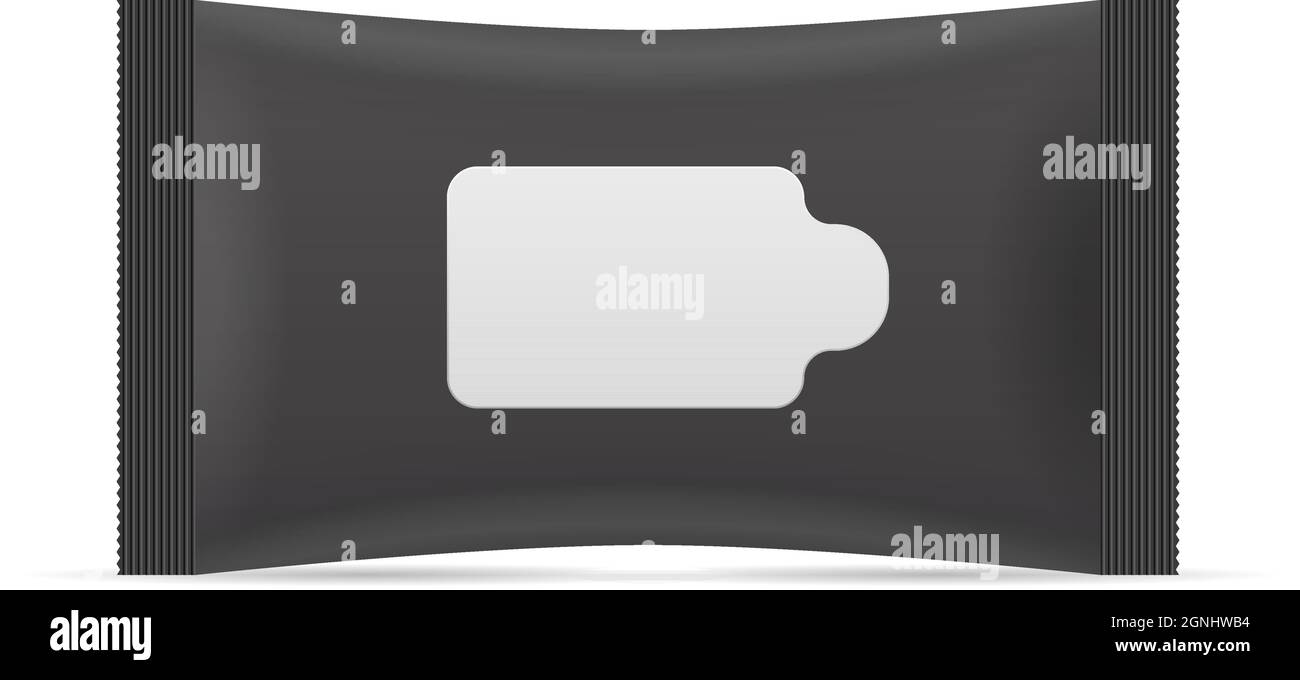 Wet wipes package on a white background. Vector illustration Stock ...