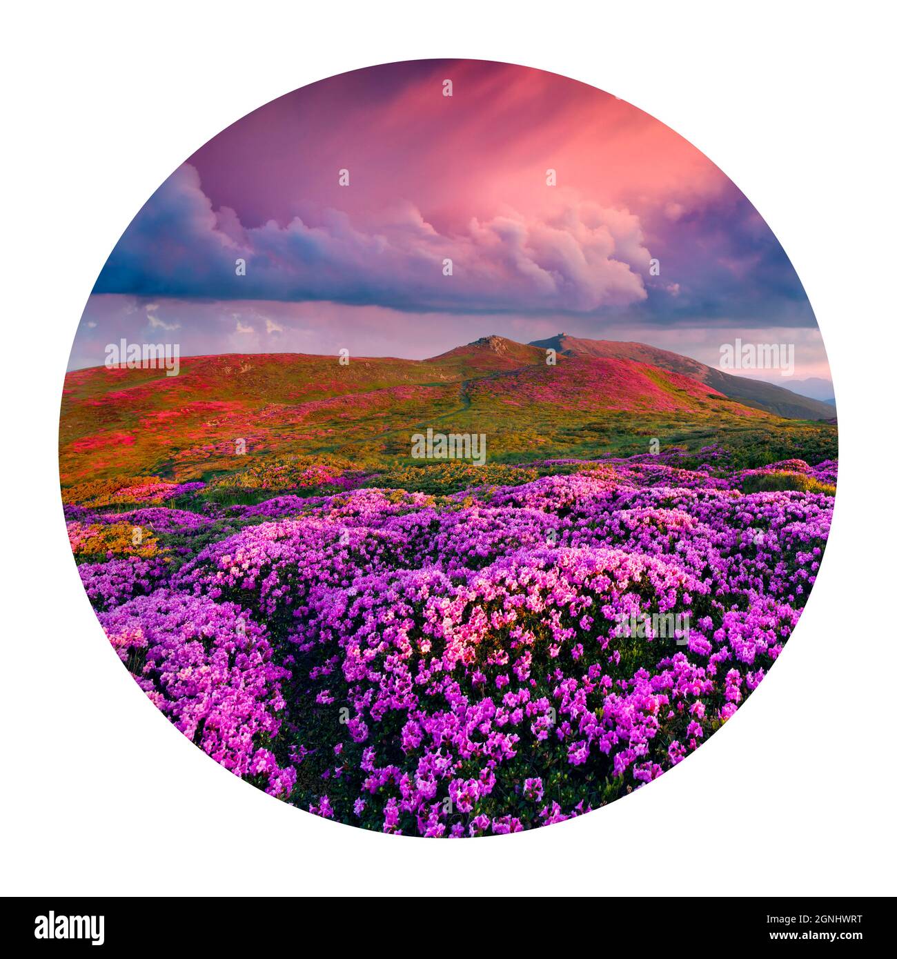 Idyllic view dramatic landscape Cut Out Stock Images & Pictures - Alamy