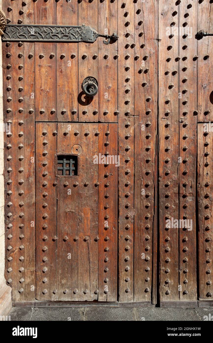 old door in Valencia Spain. a very old city Stock Photo - Alamy