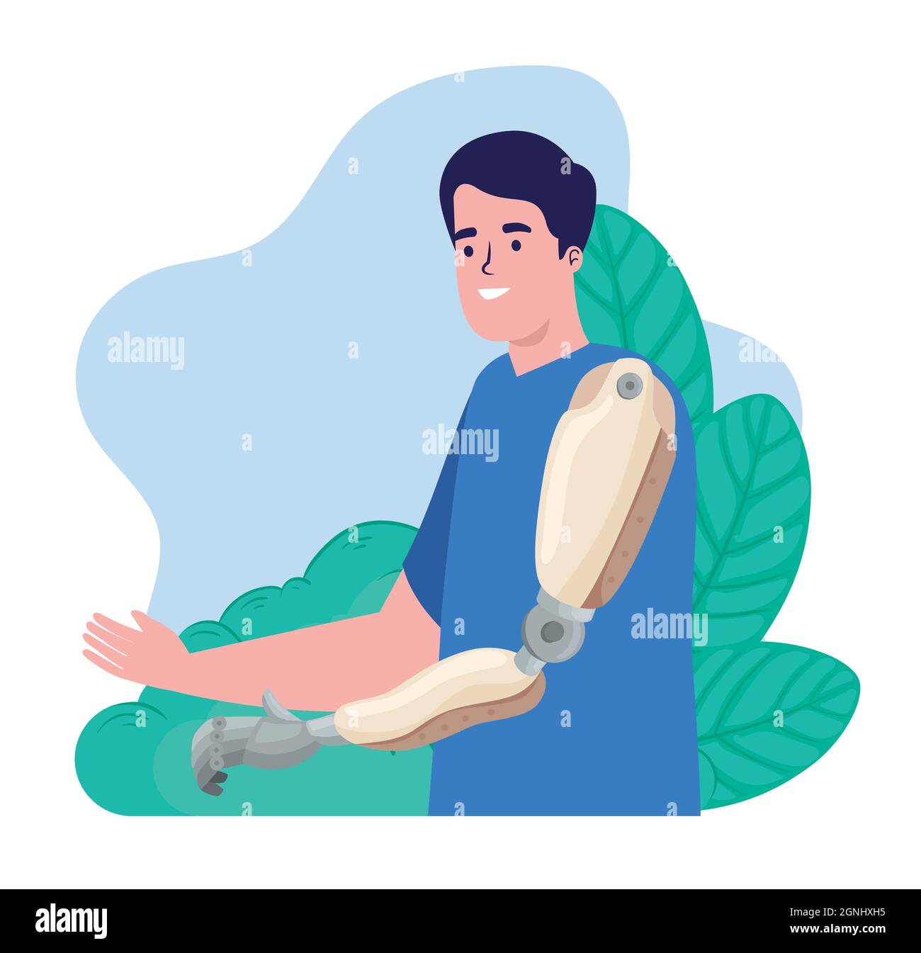 Young Amputee Stock Vector Images Alamy