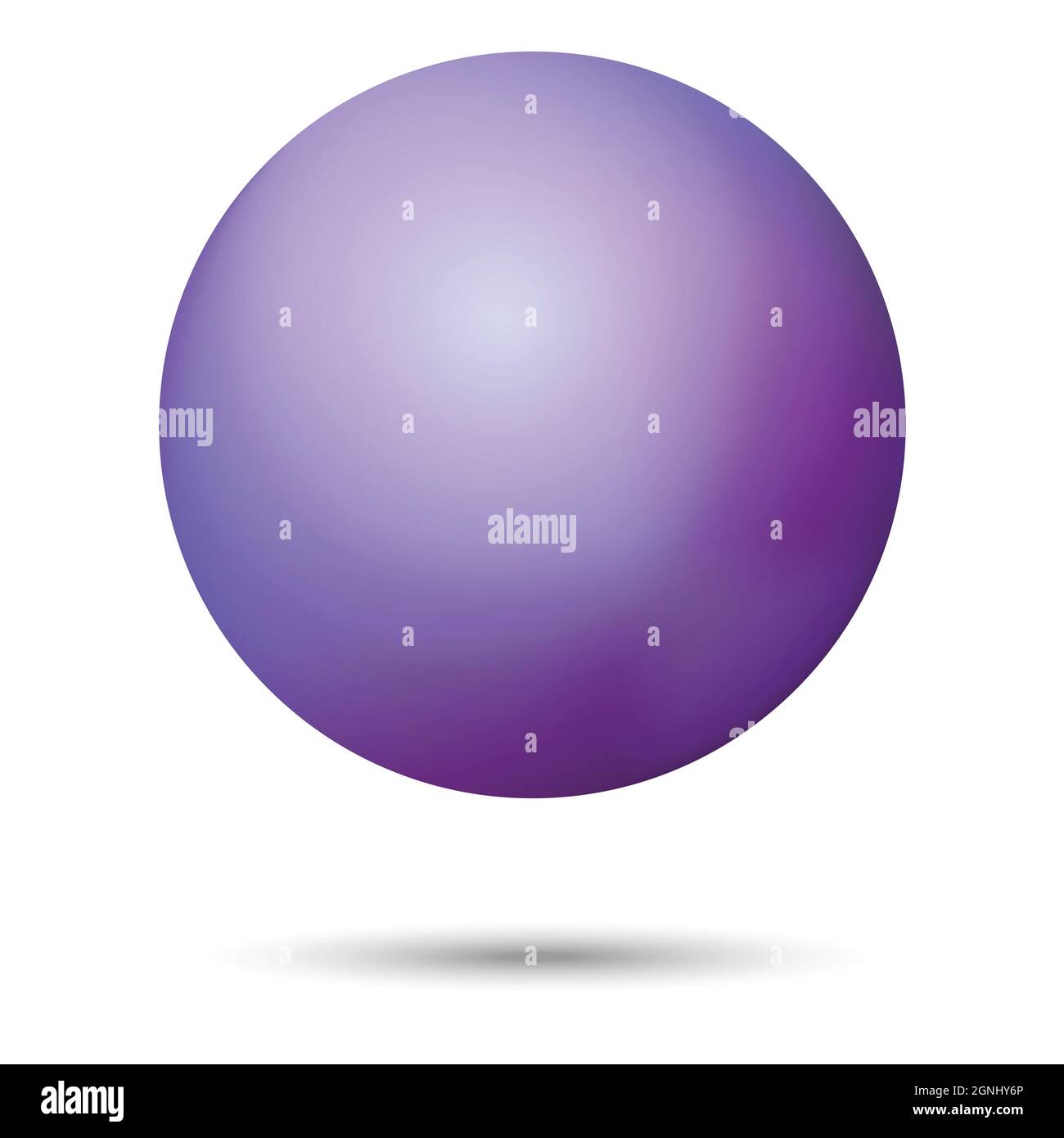 Glass purple ball or precious pearl. Glossy realistic ball, 3D abstract ...