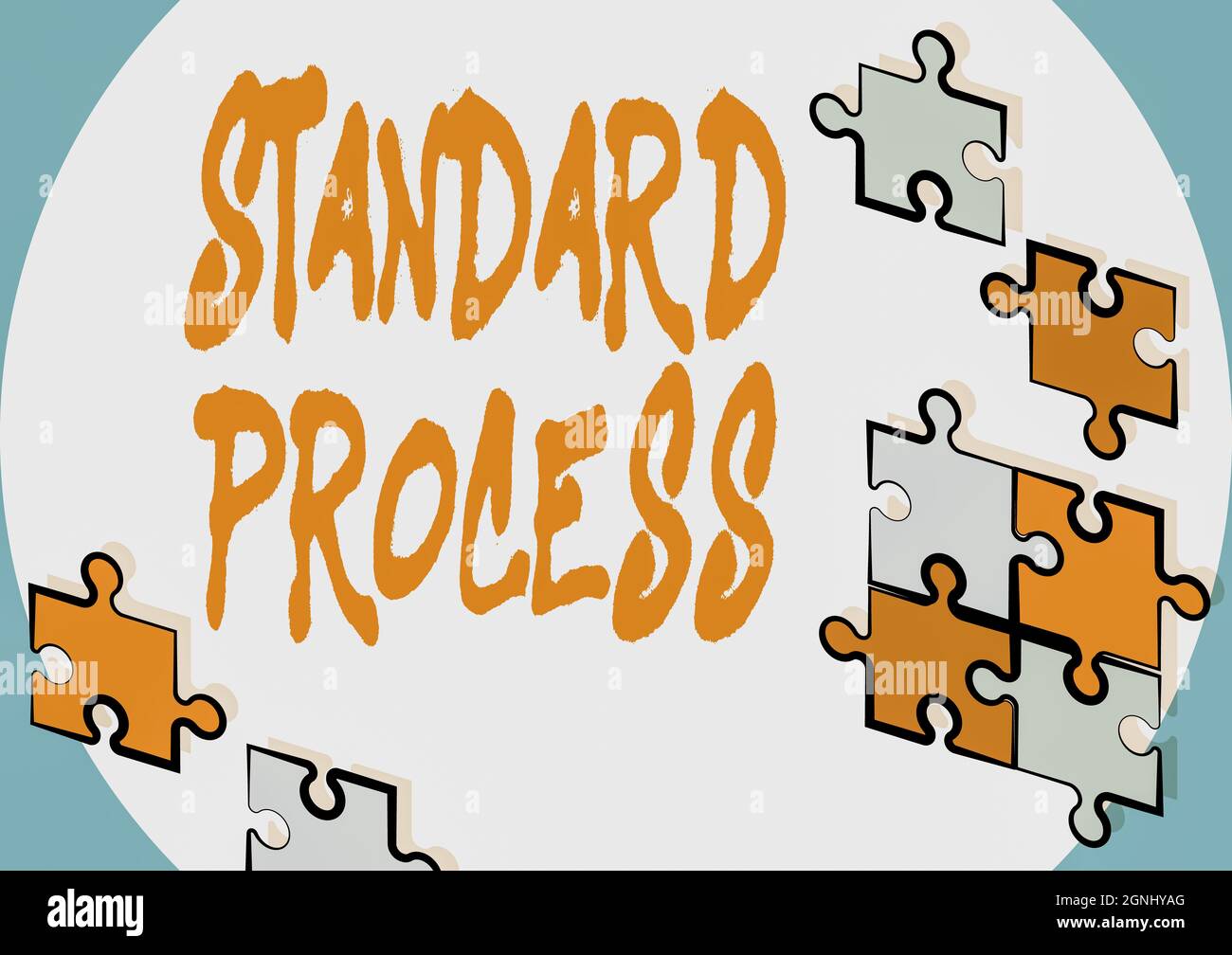 Conceptual caption Standard Process. Business showcase rules made to be ...