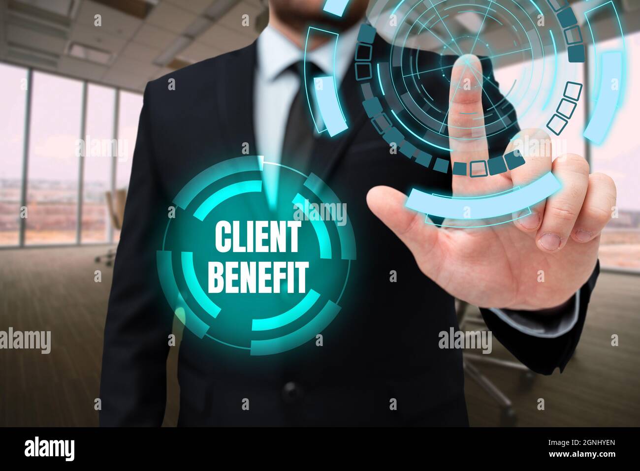 Text sign showing Client Benefit. Conceptual photo The real or ...