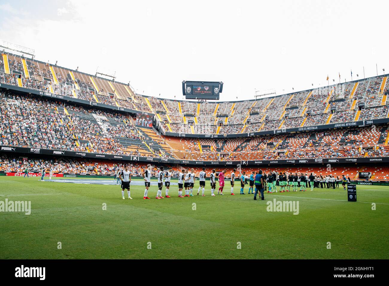 Mestalla Stadium during the La Liga match between Valencia CF and ...