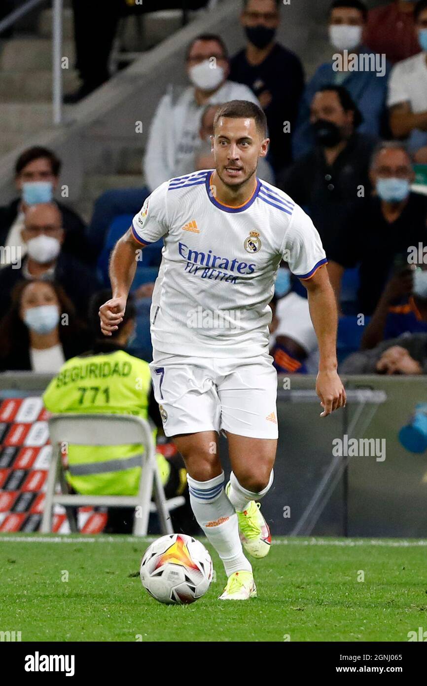 Eden Hazard of Real Madrid in action during the La Liga match between ...