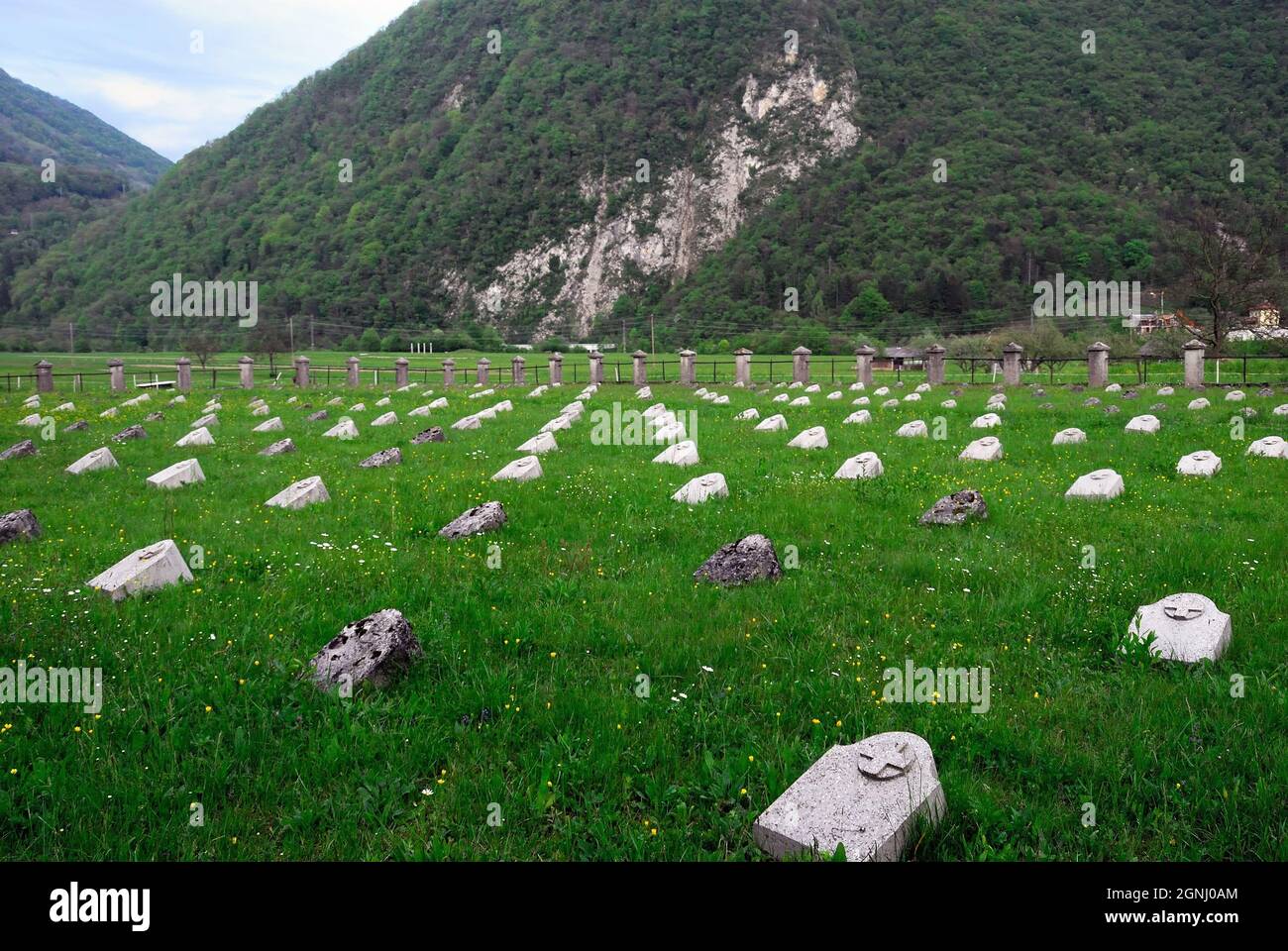Slovenis, Most na Soci, WWI Austro-Hungarian war cemetery of Modrejce ...