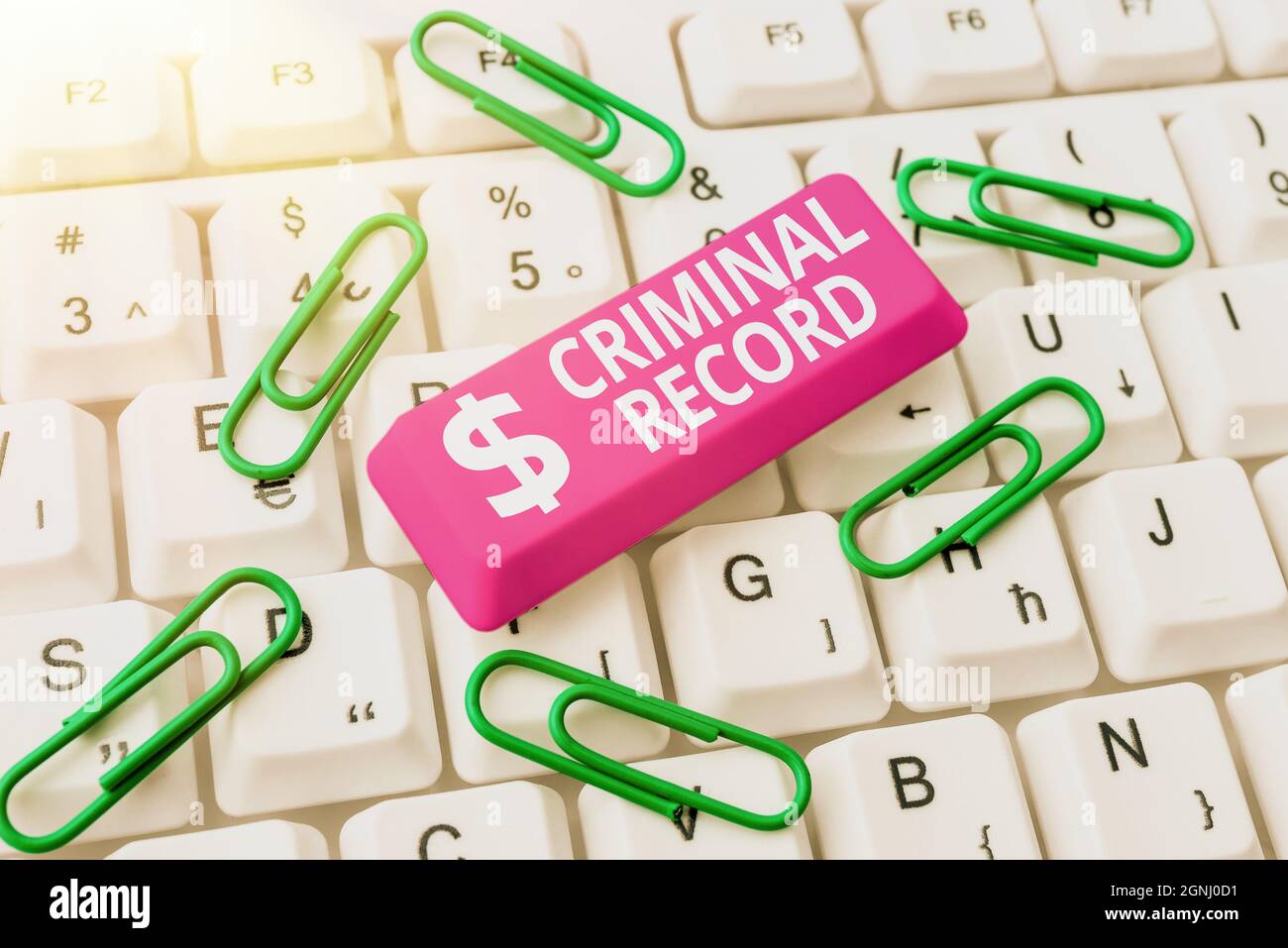 Text sign showing Criminal Record. Concept meaning profile of a person ...