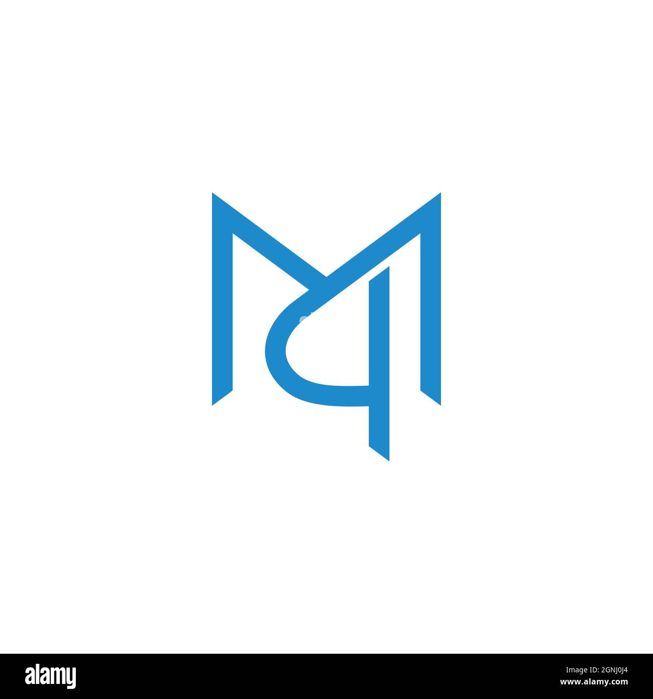 letter mq simple geometric line design logo vector Stock Vector Image ...