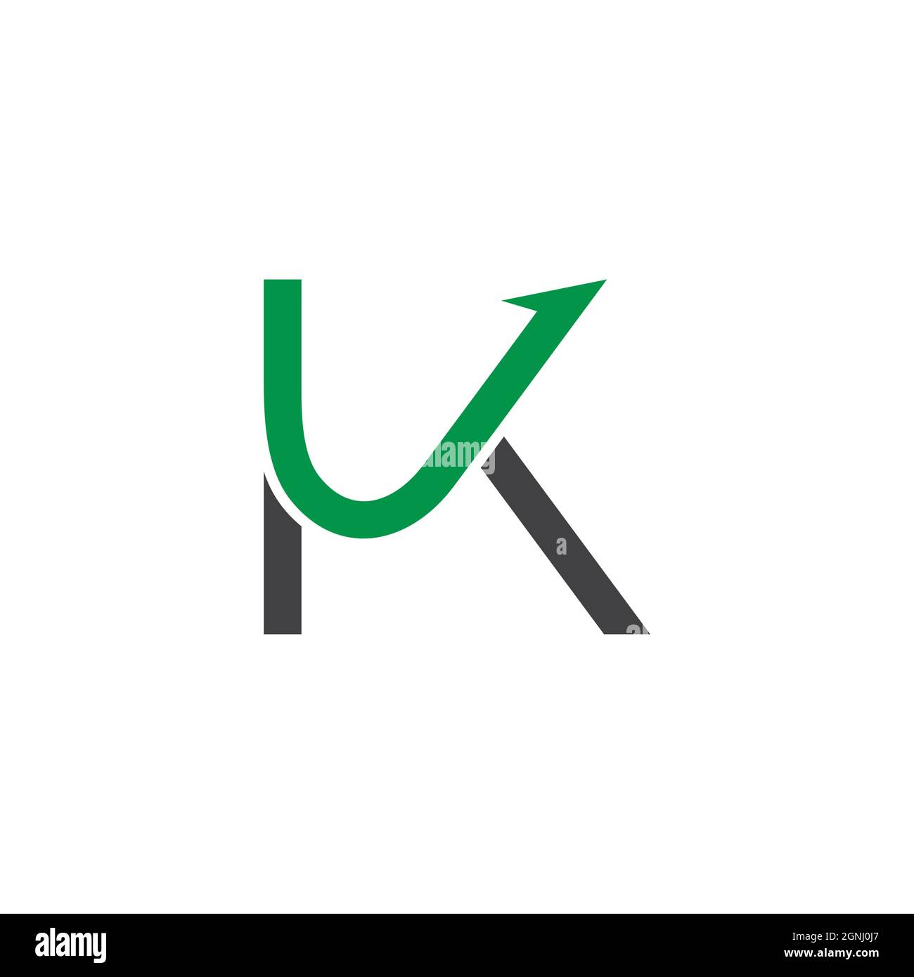 letter k arrow up finance chart symbol logo vector Stock Vector Image ...