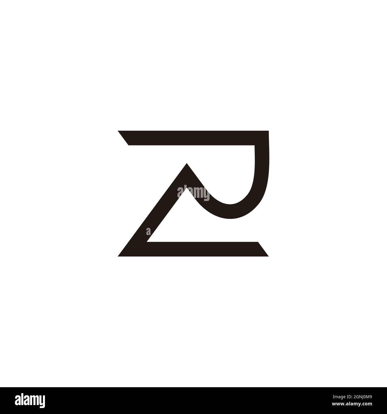 letter z simple geometric triangle loop logo vector Stock Vector Image ...