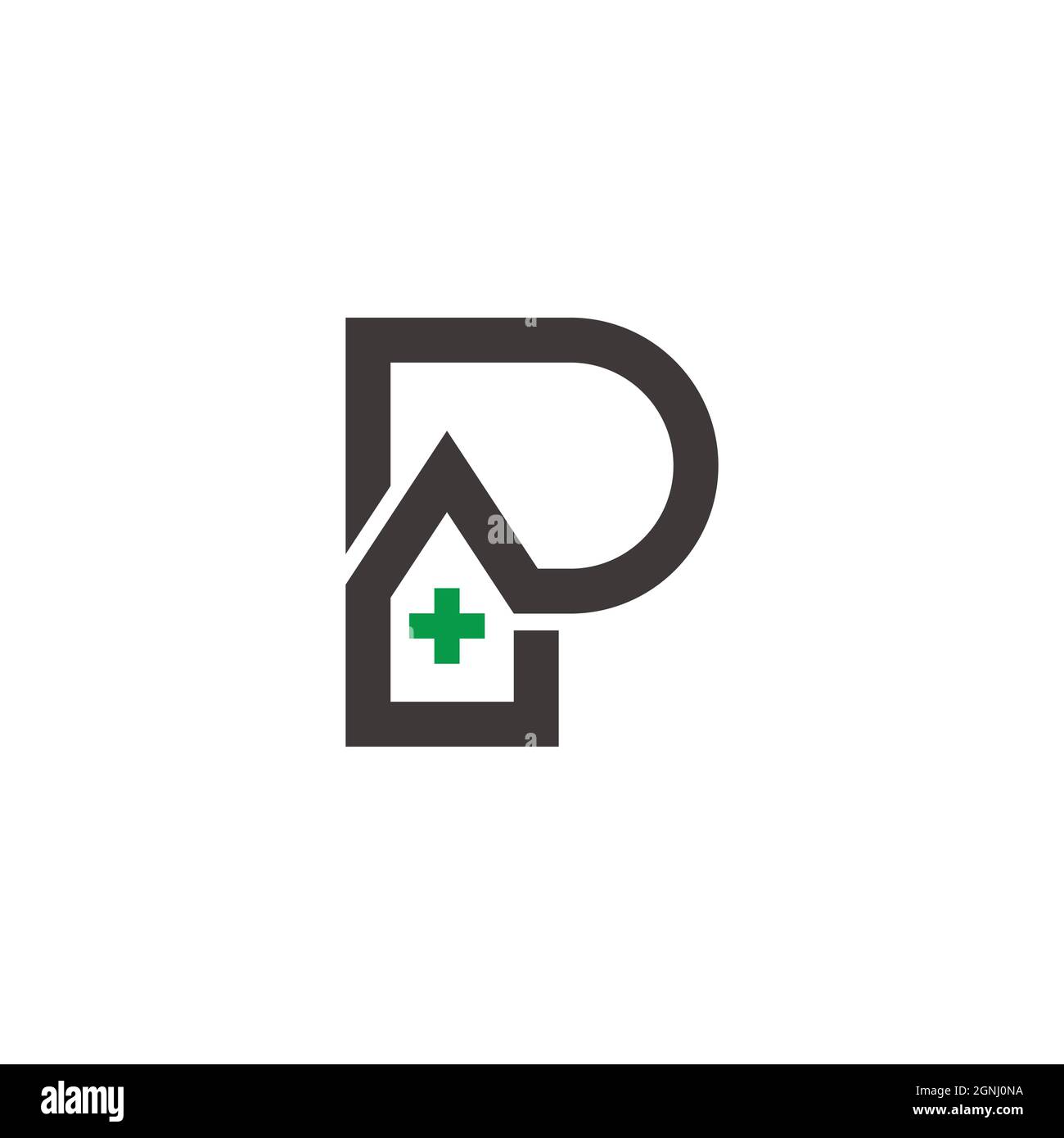 letter p plus medical house symbol logo vector Stock Vector Image & Art ...