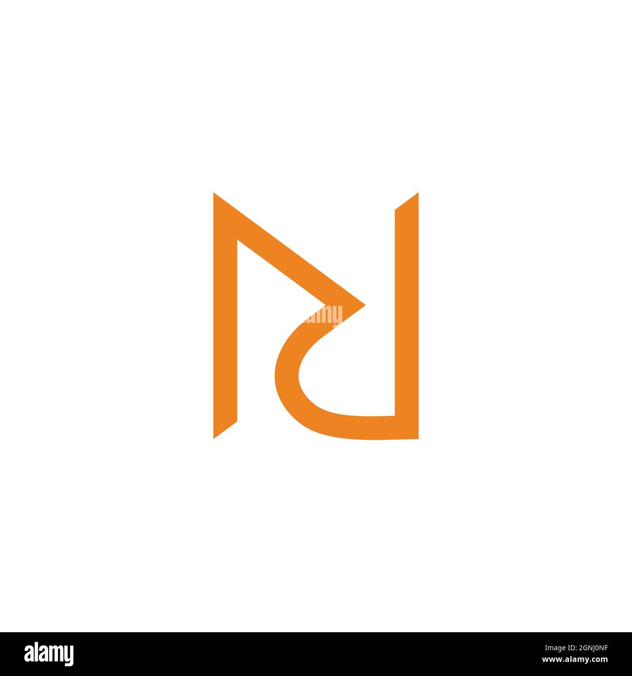 letter rd simple link geometric line logo vector Stock Vector Image ...