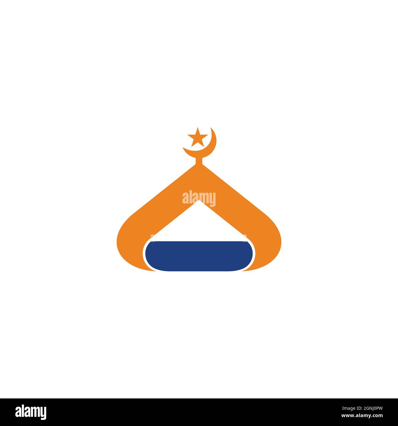 colorful mosque dome ribbon shape symbol logo vector Stock Vector Image ...
