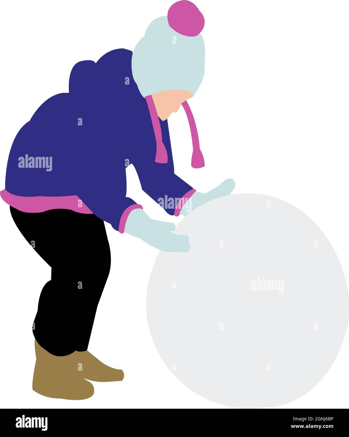 Silhouette kids ( play in the snow ) vector illustration Stock Vector ...